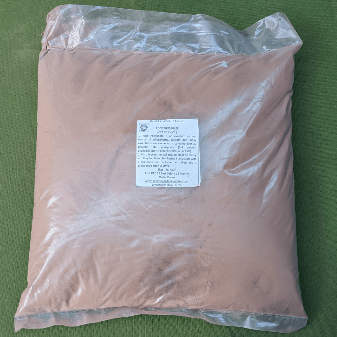 Organic Rock Phosphate Crushed Powder Essential for All Fruiting and ...