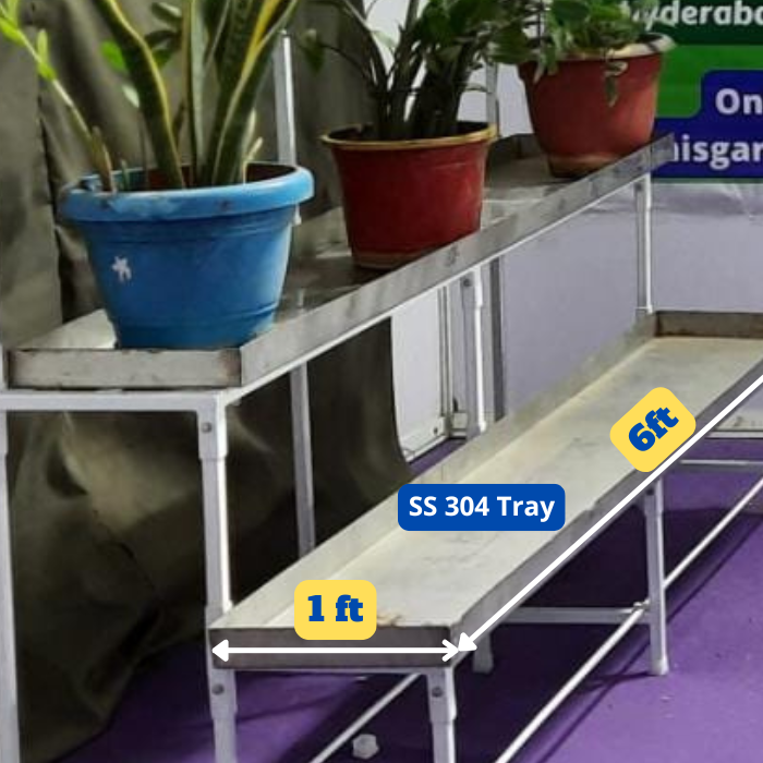 Stainless Steel 304 Grade Tray for Garden Stands 6FT L X 1Ft W X 0.8mm ...