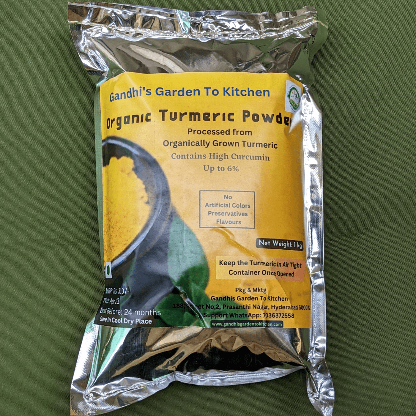 Organic Turmeric Powder with High Curcumin up to 6%
