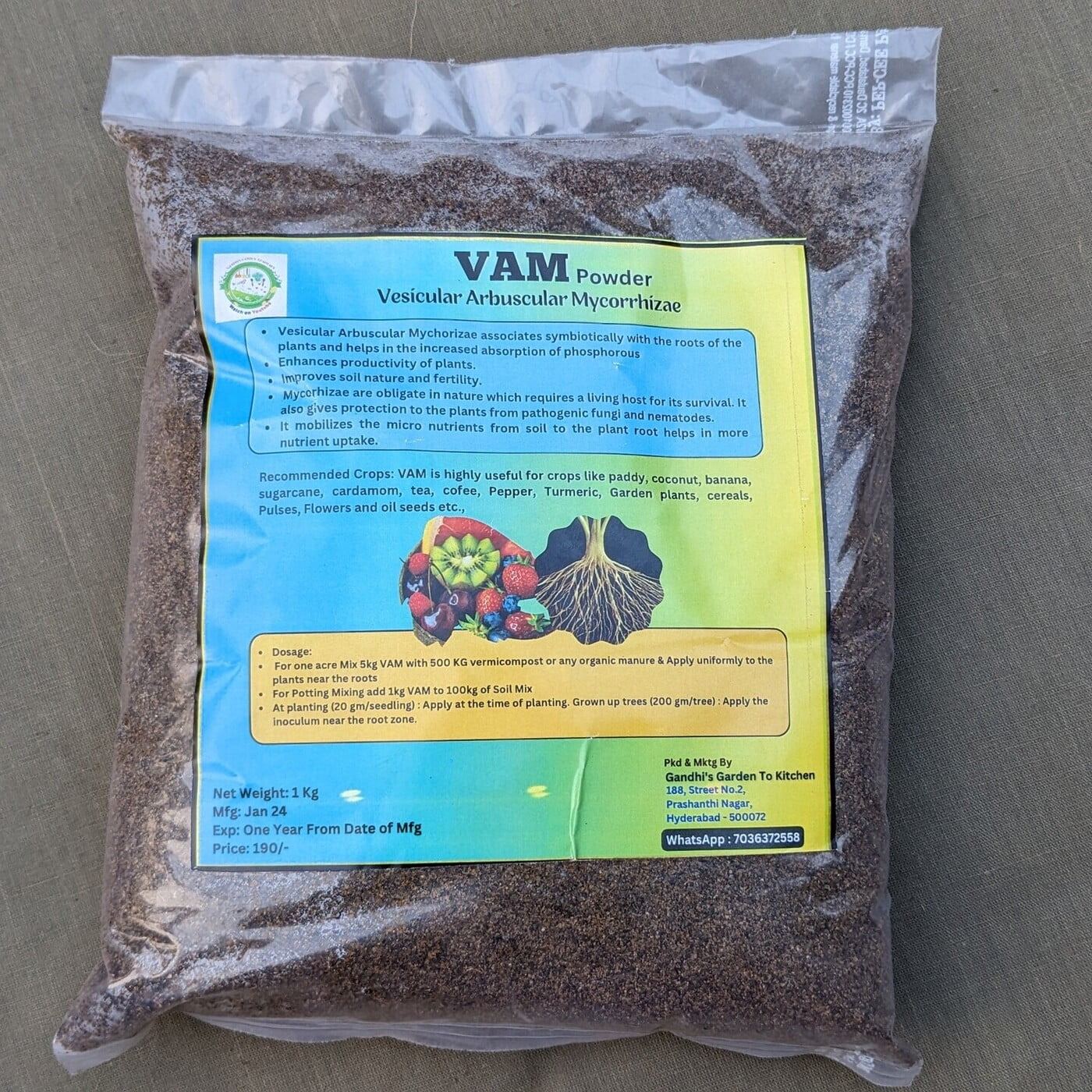 VAM (Vesicular Arbuscular Mycorrhiza) Root Growth Booster & Essential ...